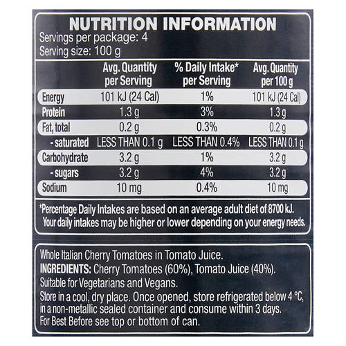Cherry Tomatoes in Tomato Juice 400g